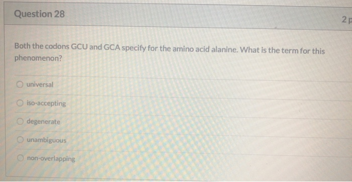 Solved Question 27 What are isoaccepting tRNAs? tRNA | Chegg.com