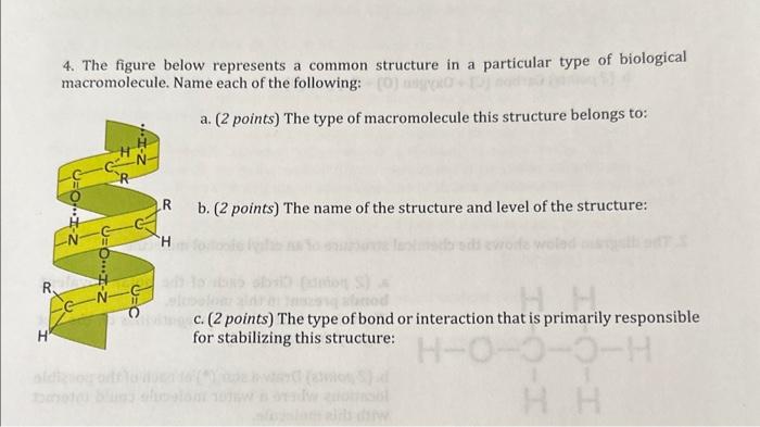 Solved 4. The figure below represents a common structure in | Chegg.com