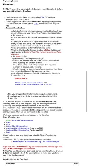 Solved Exercise 1 NOTE: You need to complete beth Exerciset | Chegg.com