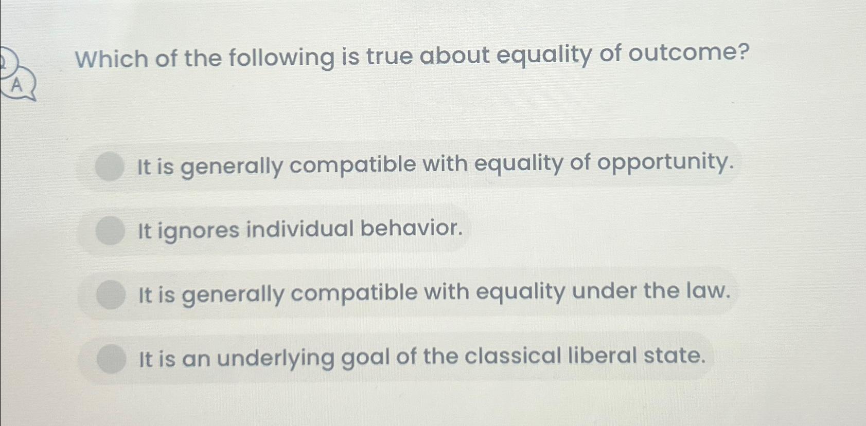 Solved Which of the following is true about equality of | Chegg.com