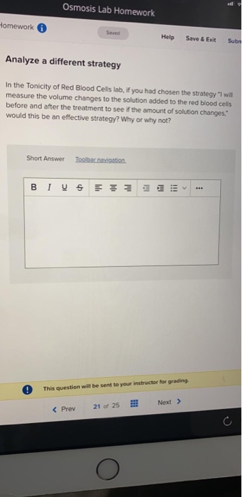 Solved Osmosis Lab Homework Homework Swed Help Save & Exit | Chegg.com