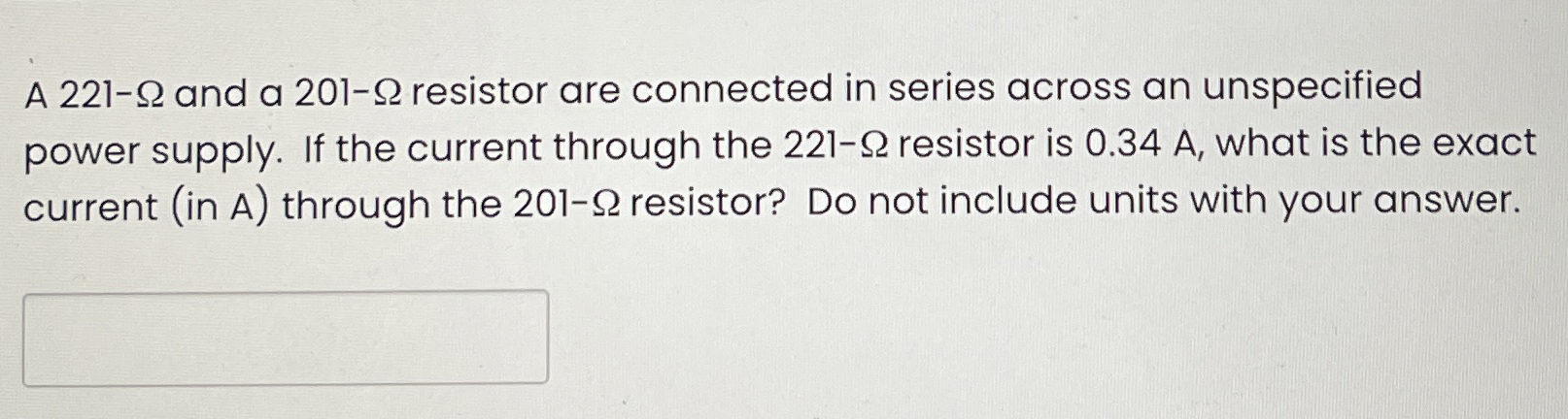 Solved A 221-Ω ﻿and a 201-Ω ﻿resistor are connected in | Chegg.com