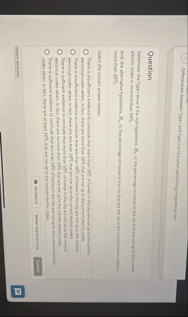 Solved Differentiate between Type I and Type II errors when | Chegg.com