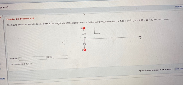 Solved PRINTER gnment 5 Chapter 22, Problem 019 The figure | Chegg.com