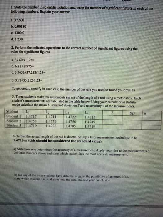 Solved 1. State the number in scientific notation and write | Chegg.com