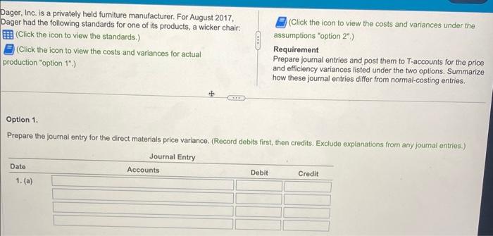 Prepare the journal entry for the direct materials | Chegg.com