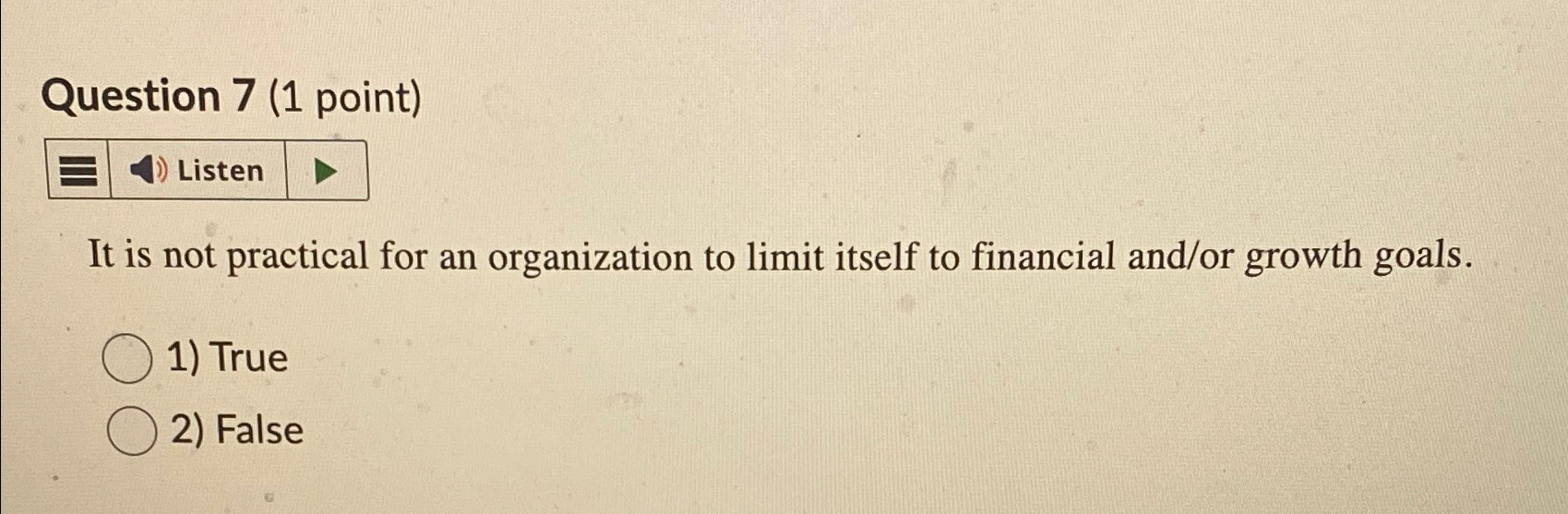 Solved Question 7 (1 ﻿point)It is not practical for an | Chegg.com
