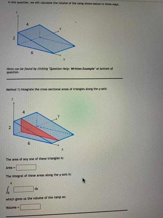 Solved in this question, we will calculate the volume of the | Chegg.com