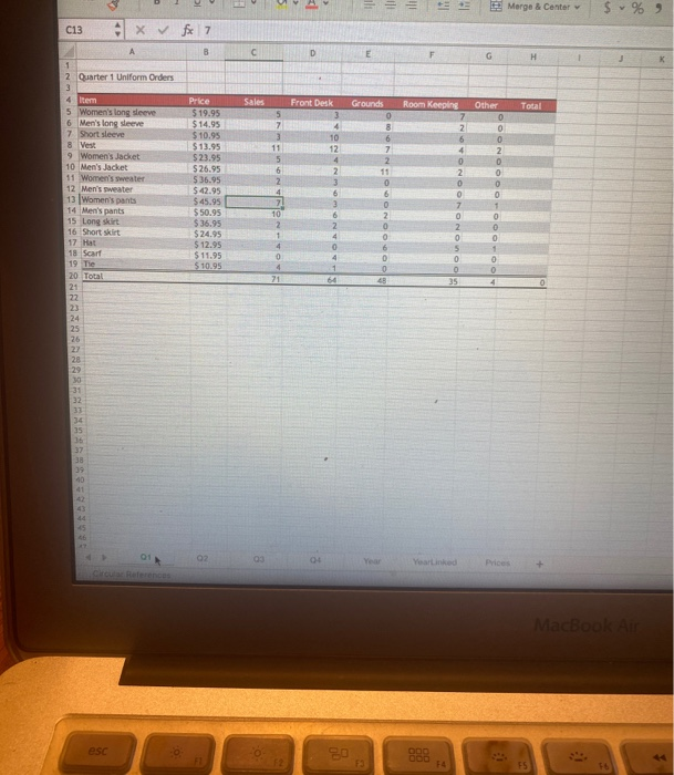 Excel 2019 Project YO19_Excel_BU04_Assessment2_Order | Chegg.com