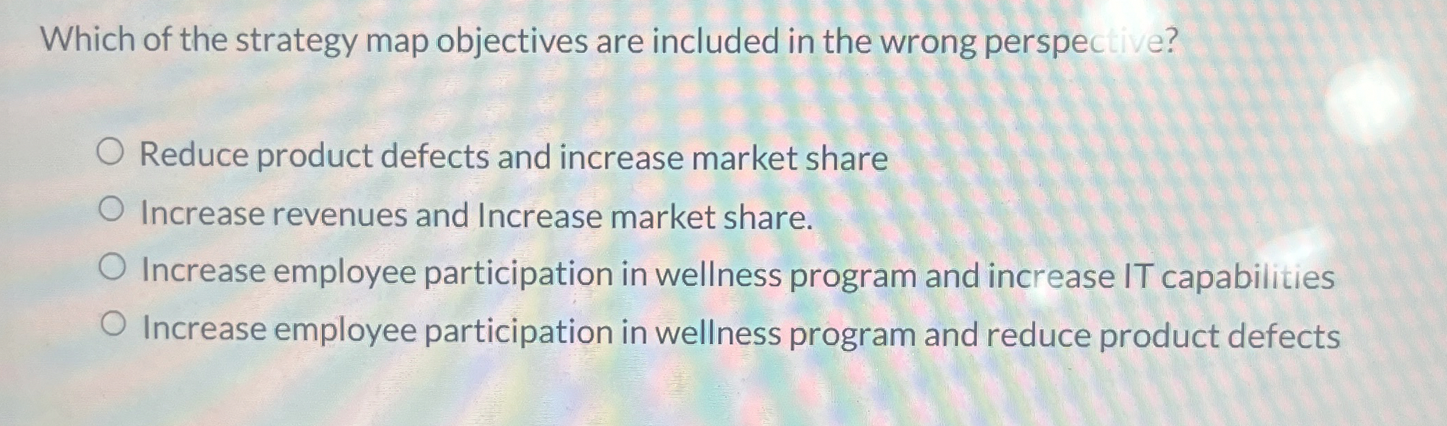 Solved Which of the strategy map objectives are included in | Chegg.com