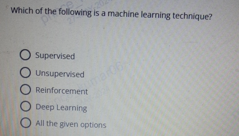Solved Which of the following is a machine learning | Chegg.com