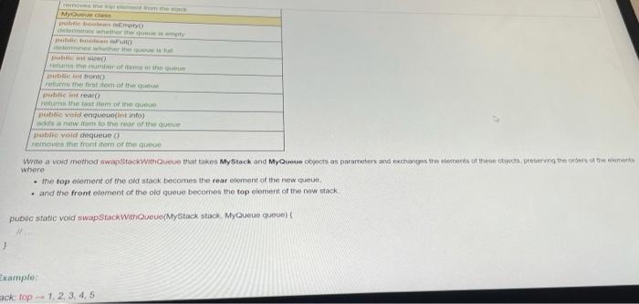 Solved Consider the following definitions of MyStack and | Chegg.com