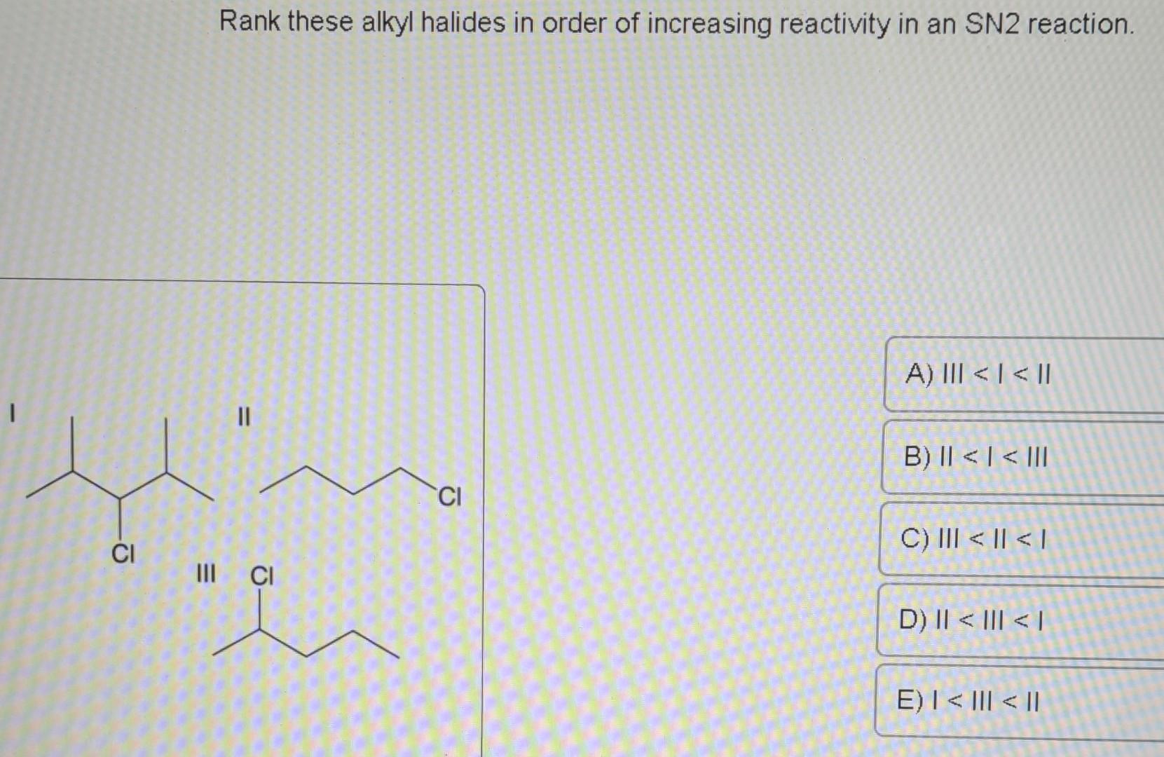 Solved Identify the correct rate law for an SN1 reaction. | Chegg.com
