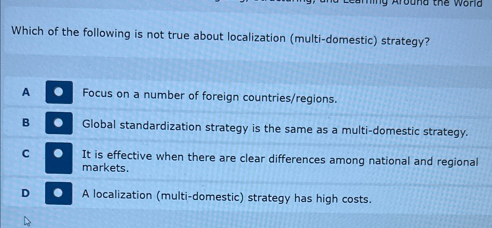 Solved Which of the following is not true about localization | Chegg.com