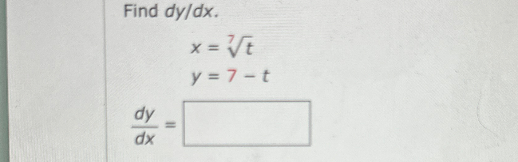 Solved Find dydx.dydx= | Chegg.com
