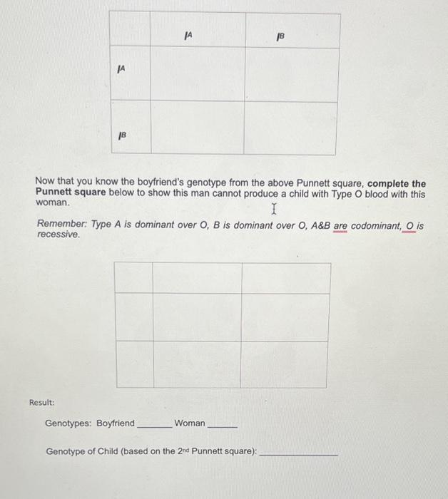 Solved 2. Blood type AB is codominant. (5 points) A woman | Chegg.com