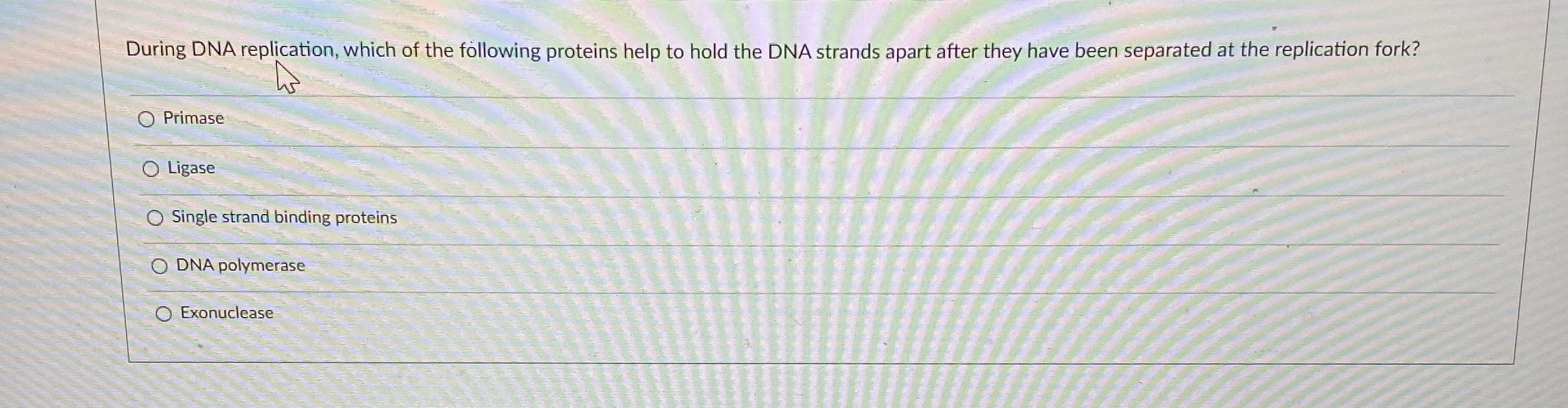 Solved During DNA replication, which of the following | Chegg.com