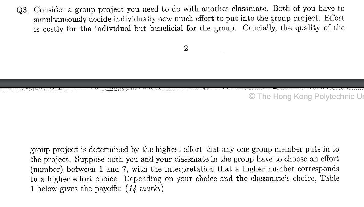 Solved group project is determined by the highest effort | Chegg.com