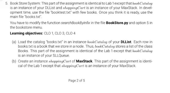 Solved 5. Book Store System: This part of the assignment is | Chegg.com