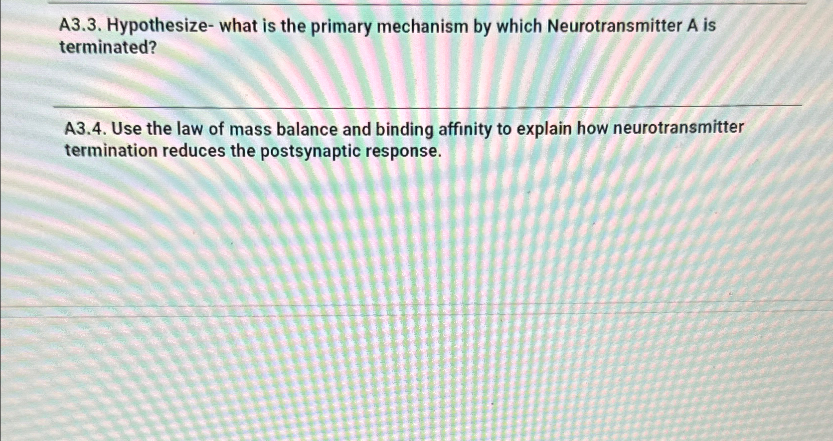 Solved A3.3. ﻿Hypothesize- ﻿what is the primary mechanism by | Chegg.com
