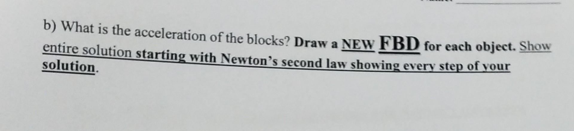 Solved (15 points) Two blocks connected by a cord passing | Chegg.com
