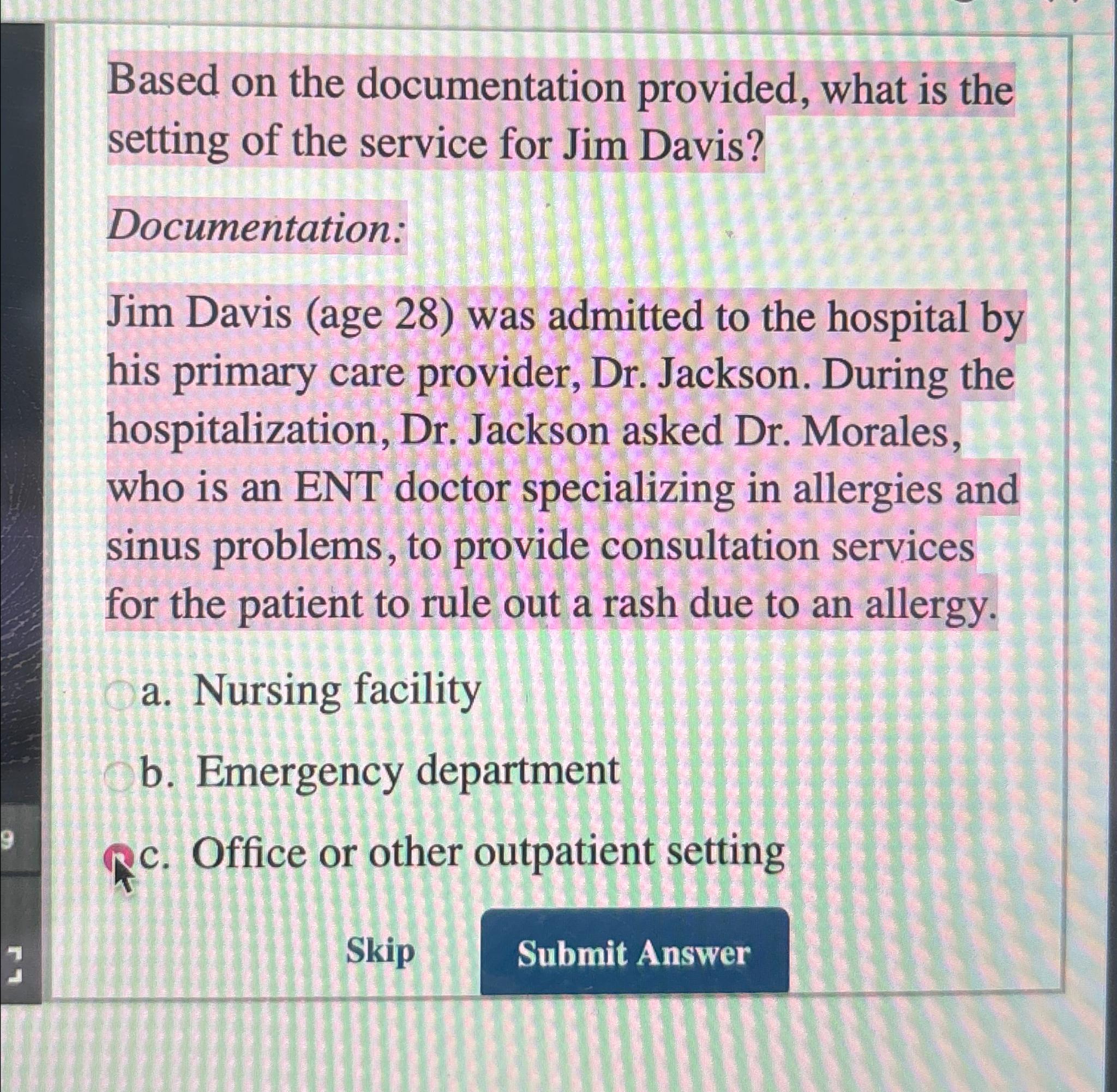 Solved Based on the documentation provided, what is the | Chegg.com