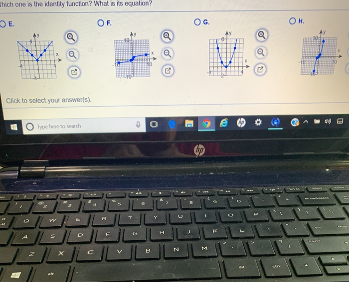 Solved Which one is the identity function? What is its | Chegg.com