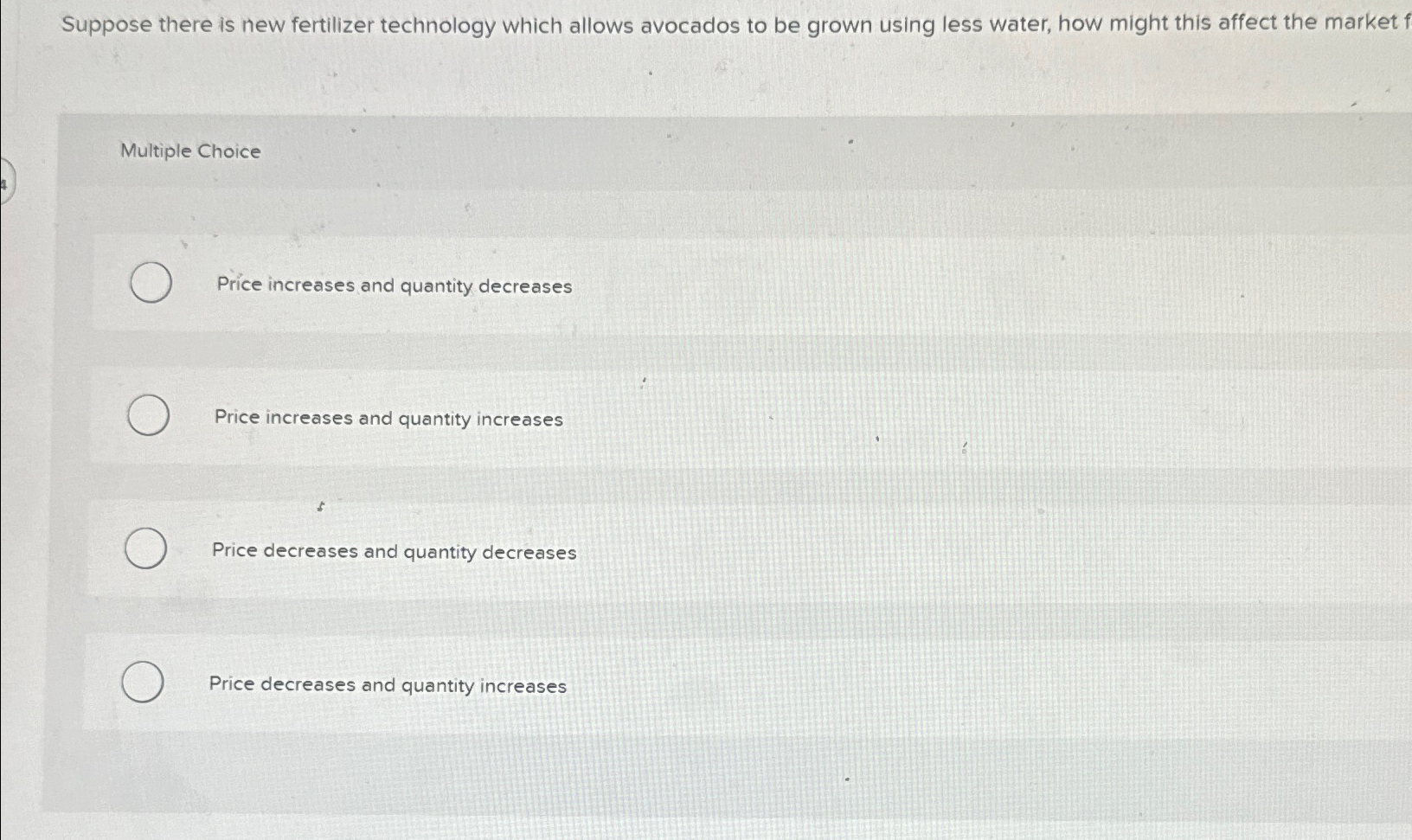 Solved Suppose there is new fertilizer technology which | Chegg.com
