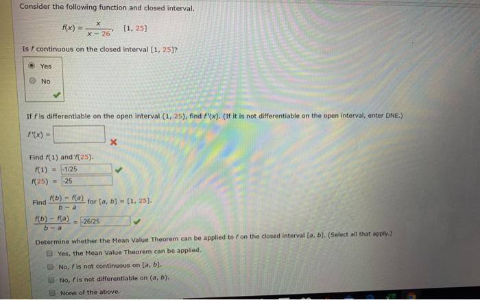 Solved Consider the following function and closed interval. | Chegg.com