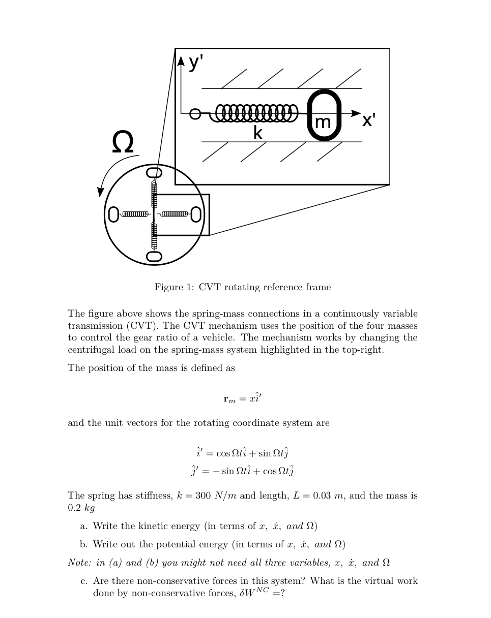 Solved Figure 1: CVT rotating reference frameThe figure | Chegg.com