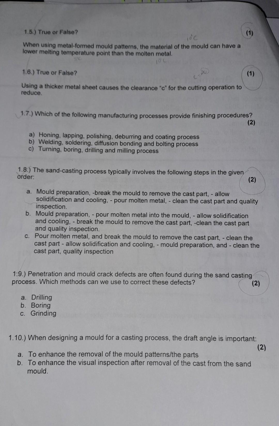 Solved 1) True or False? (1) The design requirements and | Chegg.com