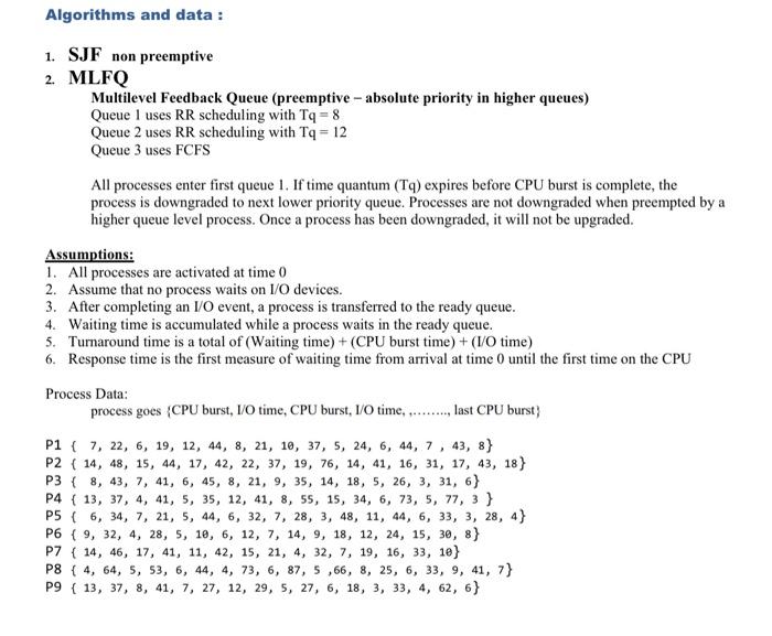 Solved 2. Complete and insert a Partial Gantt chart for | Chegg.com