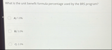 Solved What is the unit benefit formula percentage used by | Chegg.com