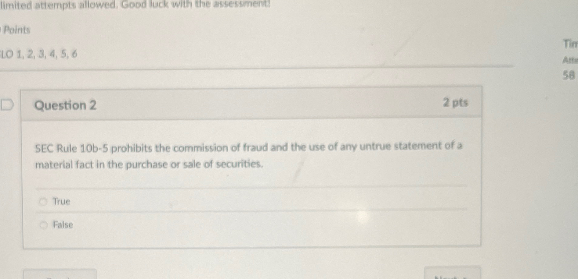 Solved Question 2SEC Rule 10b-5 ﻿prohibits the commission of | Chegg.com