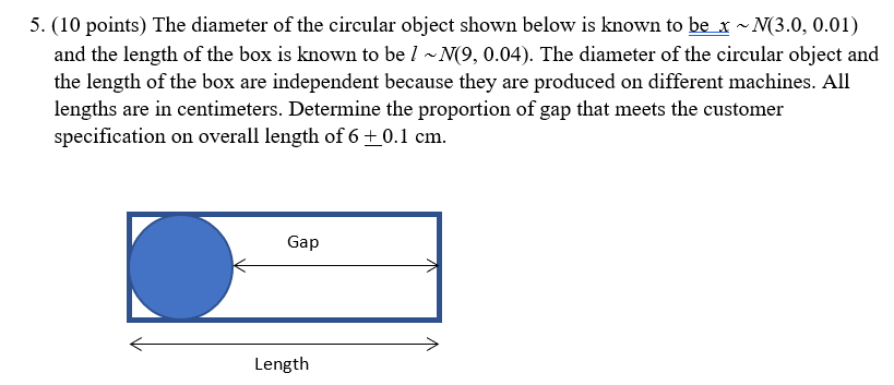 Solved 5. (10 points) The diameter of the circular object | Chegg.com