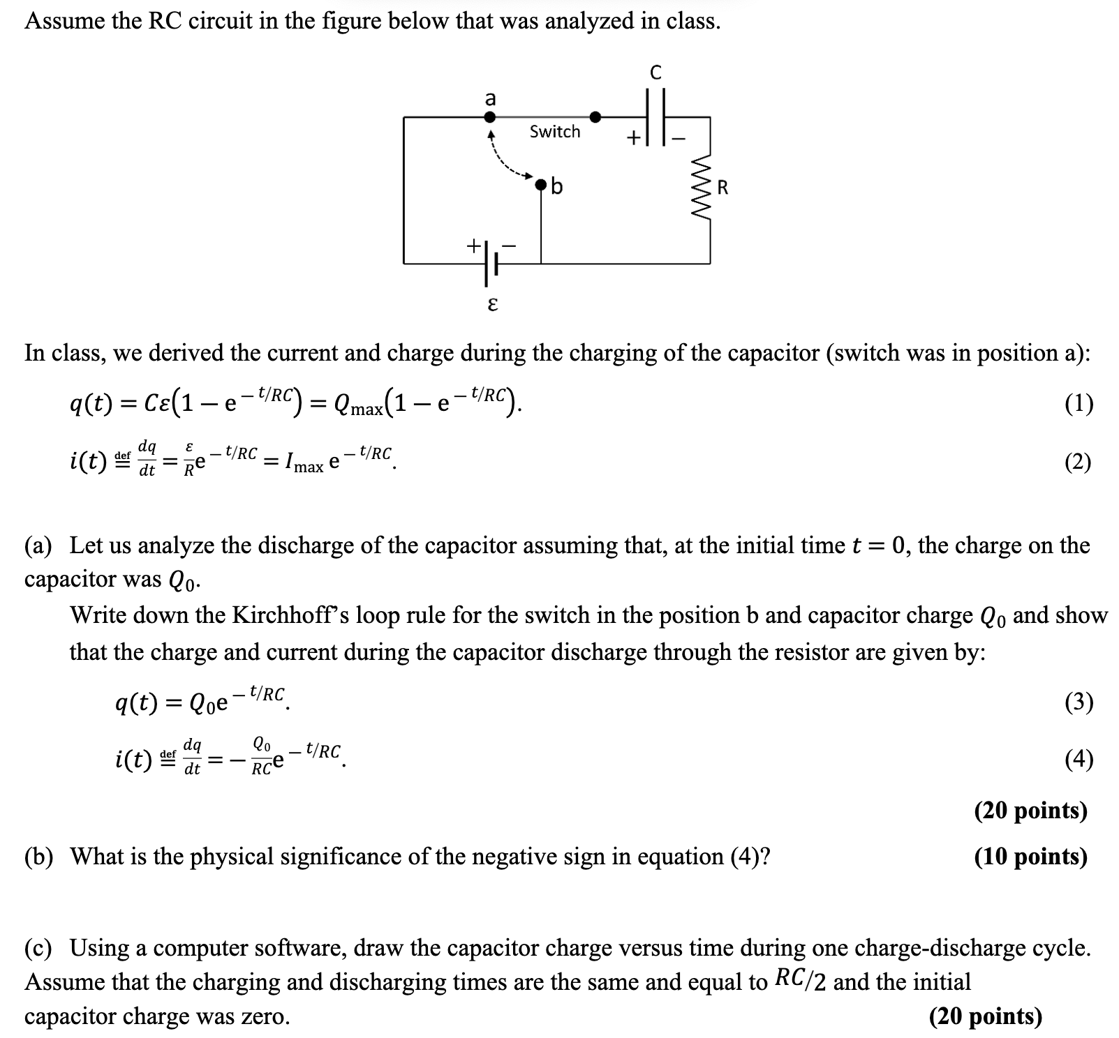 Solved Please help with this RC circuit problems. Thank you | Chegg.com
