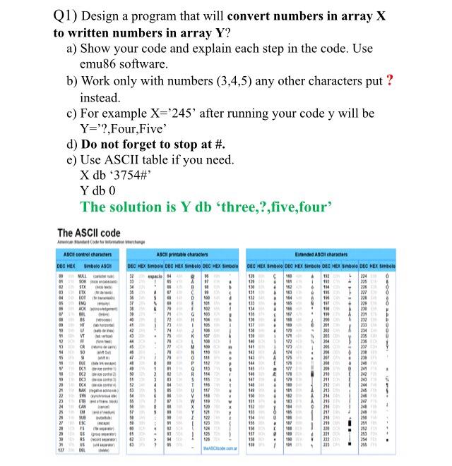 Solved (1) Design a program that will convert numbers in | Chegg.com