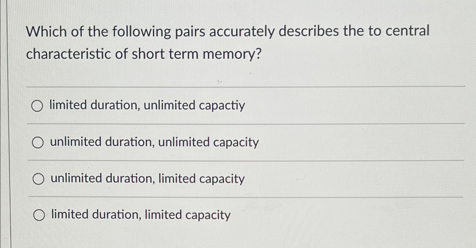 Solved Which of the following pairs accurately describes the | Chegg.com