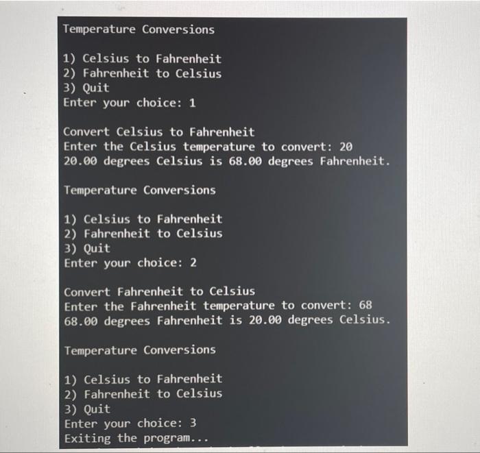 Solved Create a program with the following functions | Chegg.com