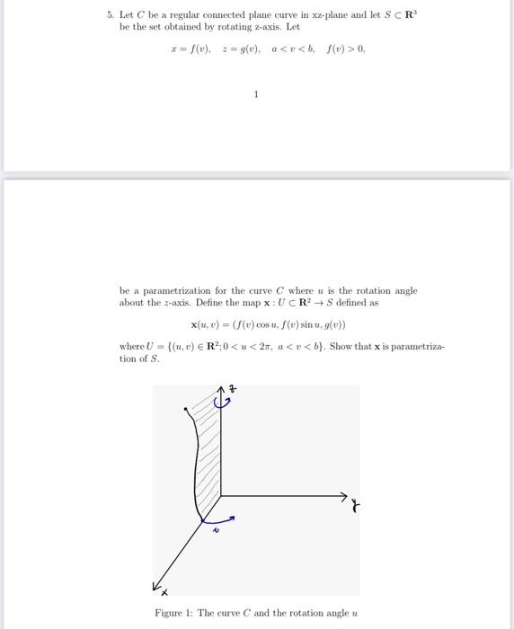 Solved 5. Let C be a regular connected plane curve in | Chegg.com