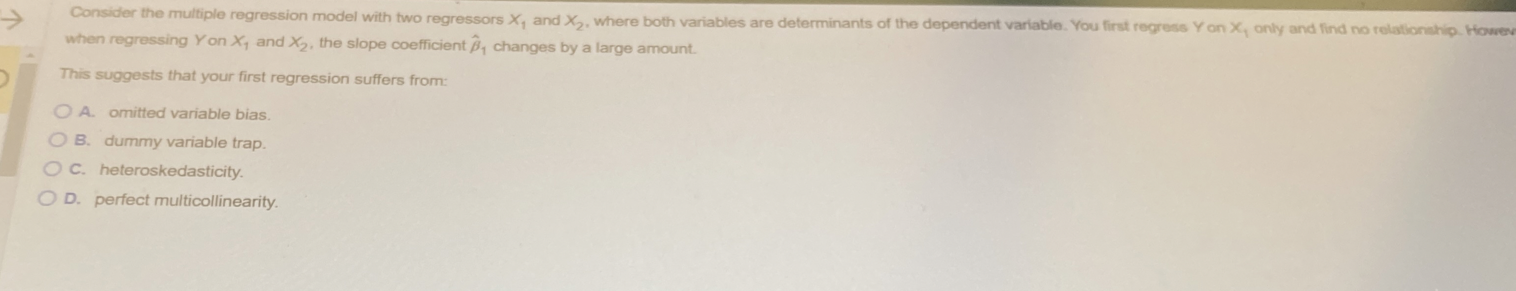 Solved Consider the multiple regression model with two | Chegg.com