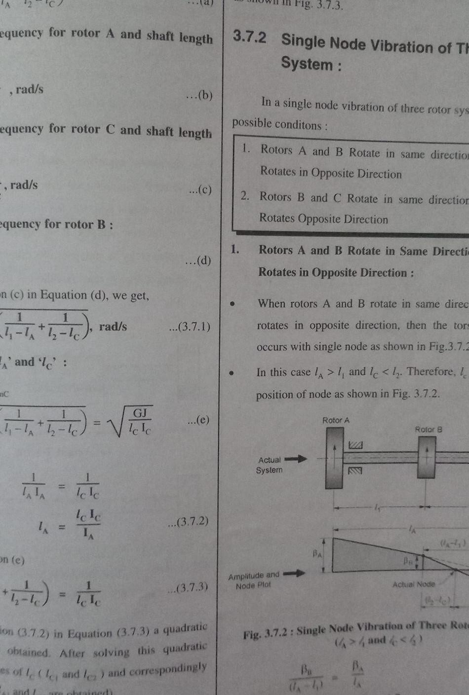 Solved Fig. 3.7.1: Two Nodes Vibration of Three Re mass | Chegg.com