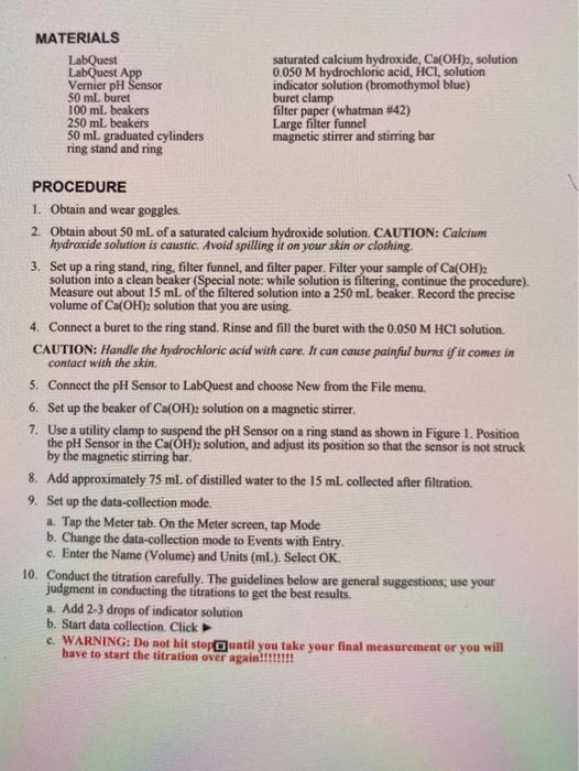 Solved MATERIALS LabQuest LabQuest App Vernier pH Sensor 50 | Chegg.com