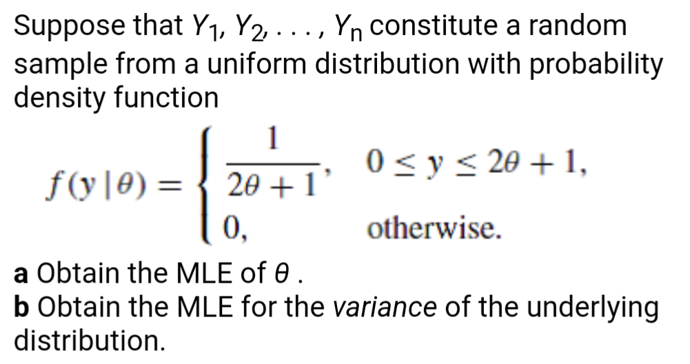 Solved Suppose that Y₁, Y₂, ..., Yn constitute a random | Chegg.com