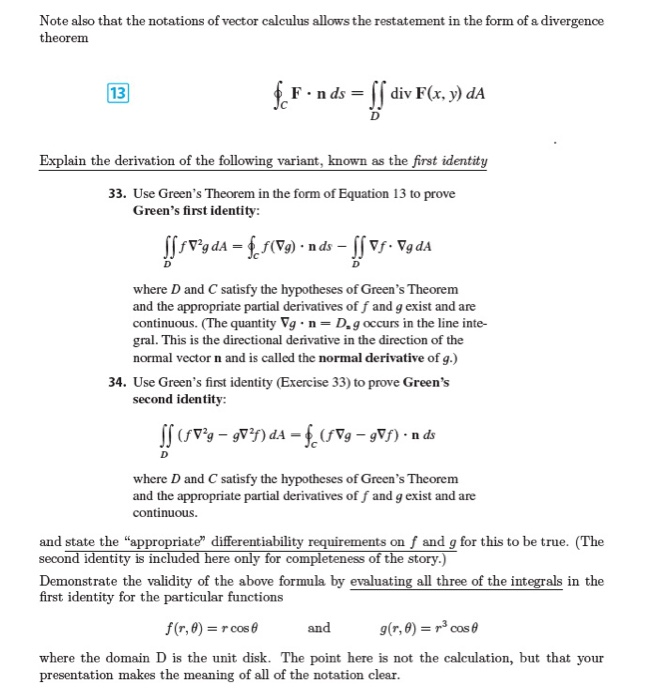 Solved B) A Formula of Green (2 pages) In two dimensions, a | Chegg.com