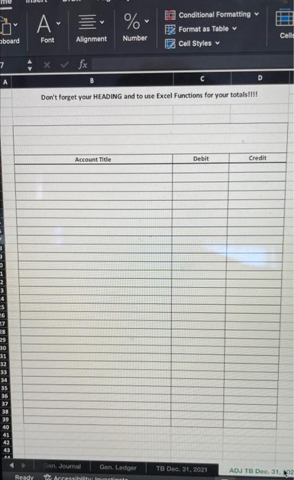 Solved NOTE: You will need to use Excel functions for | Chegg.com