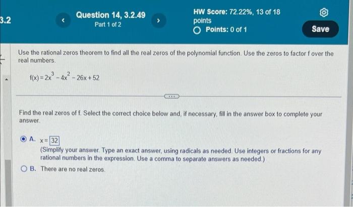 Solved Use the rational zeros theorem to find all the real | Chegg.com