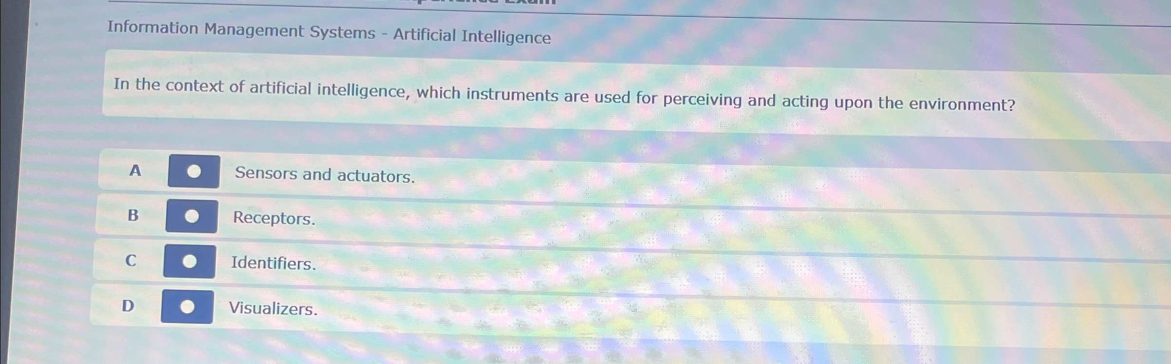 Solved Information Management Systems - ﻿Artificial | Chegg.com