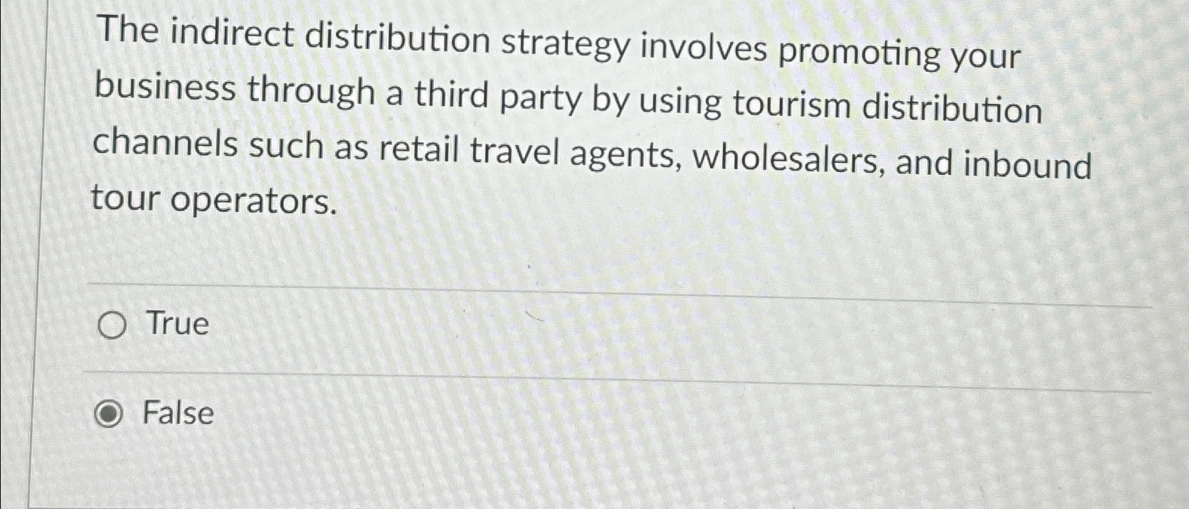 Solved The indirect distribution strategy involves promoting | Chegg.com