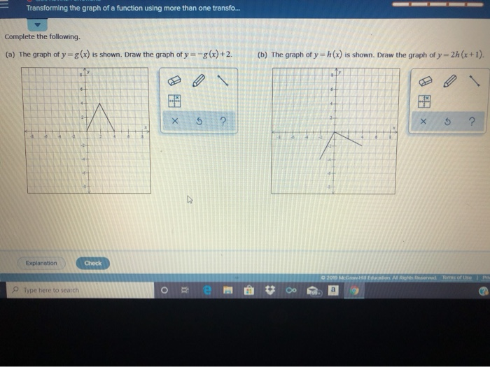 Solved Transforming The Graph Of A Function Using More Than 